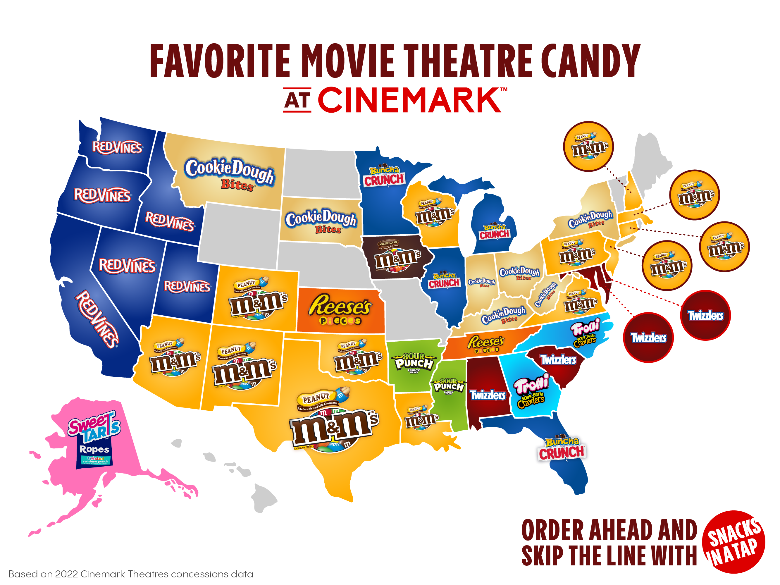 The Most Popular Movie Theater Candy, State by State