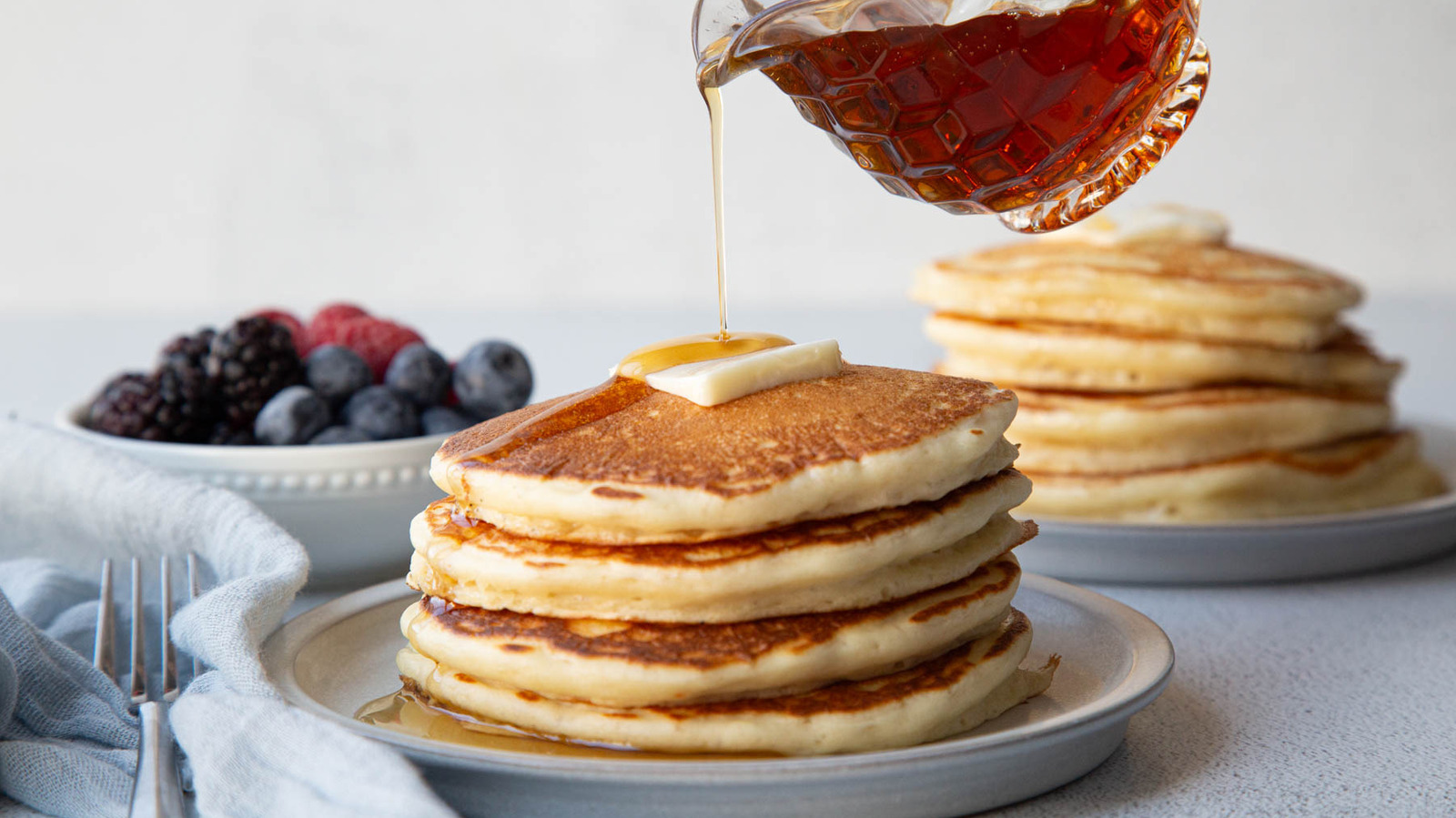 Overnight Yeasted Buttermilk Pancakes Recipe