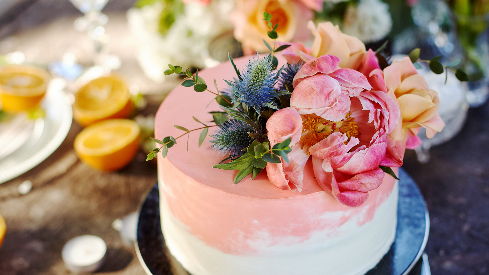 The 'Glue' You Can Use To Hold Edible Flowers In Place On Cake