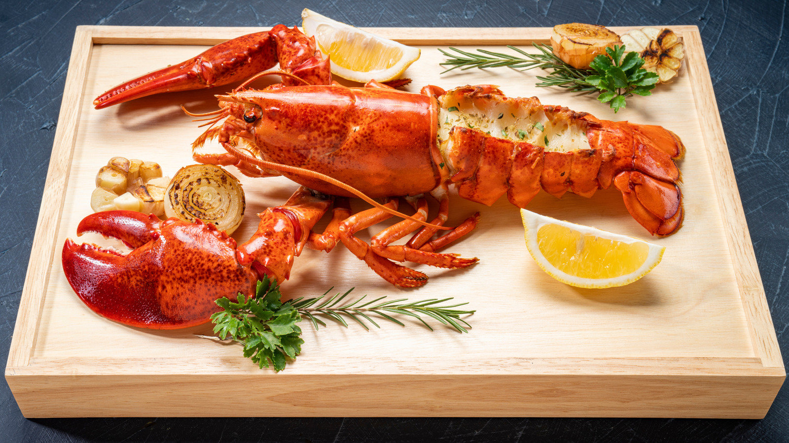 Cooked Lobster On A Plate