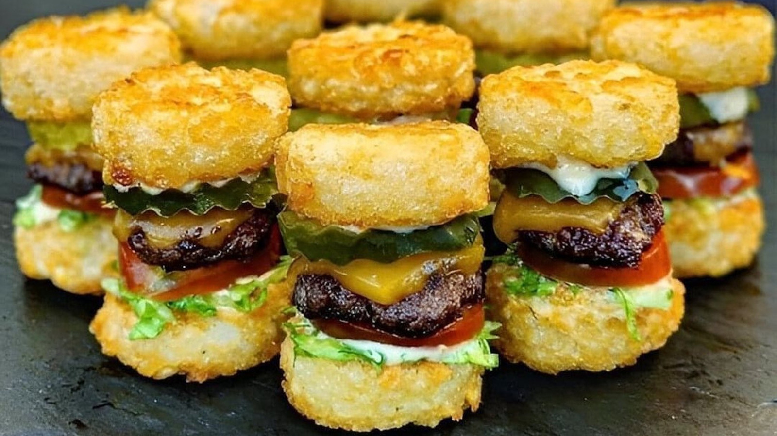 Use Tater Tot Rounds For The Most Adorable Slider Appetizers